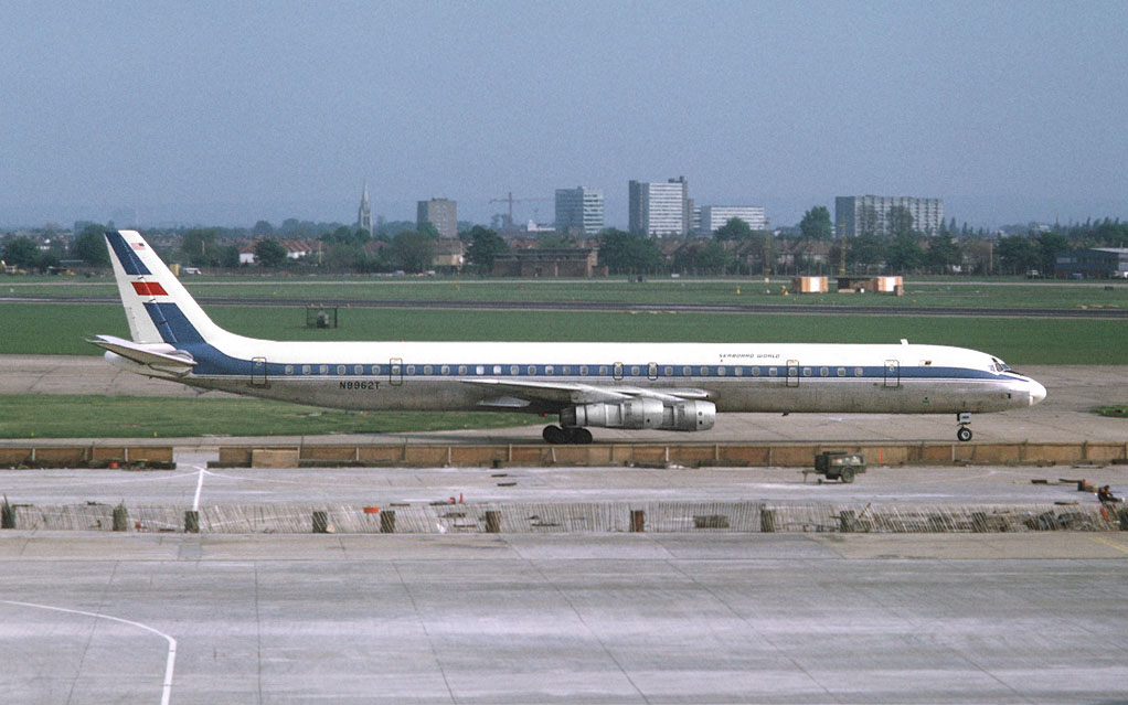 Seaboard World Airlines DC-8-61CF in the livery of Loftleidir Icelandic