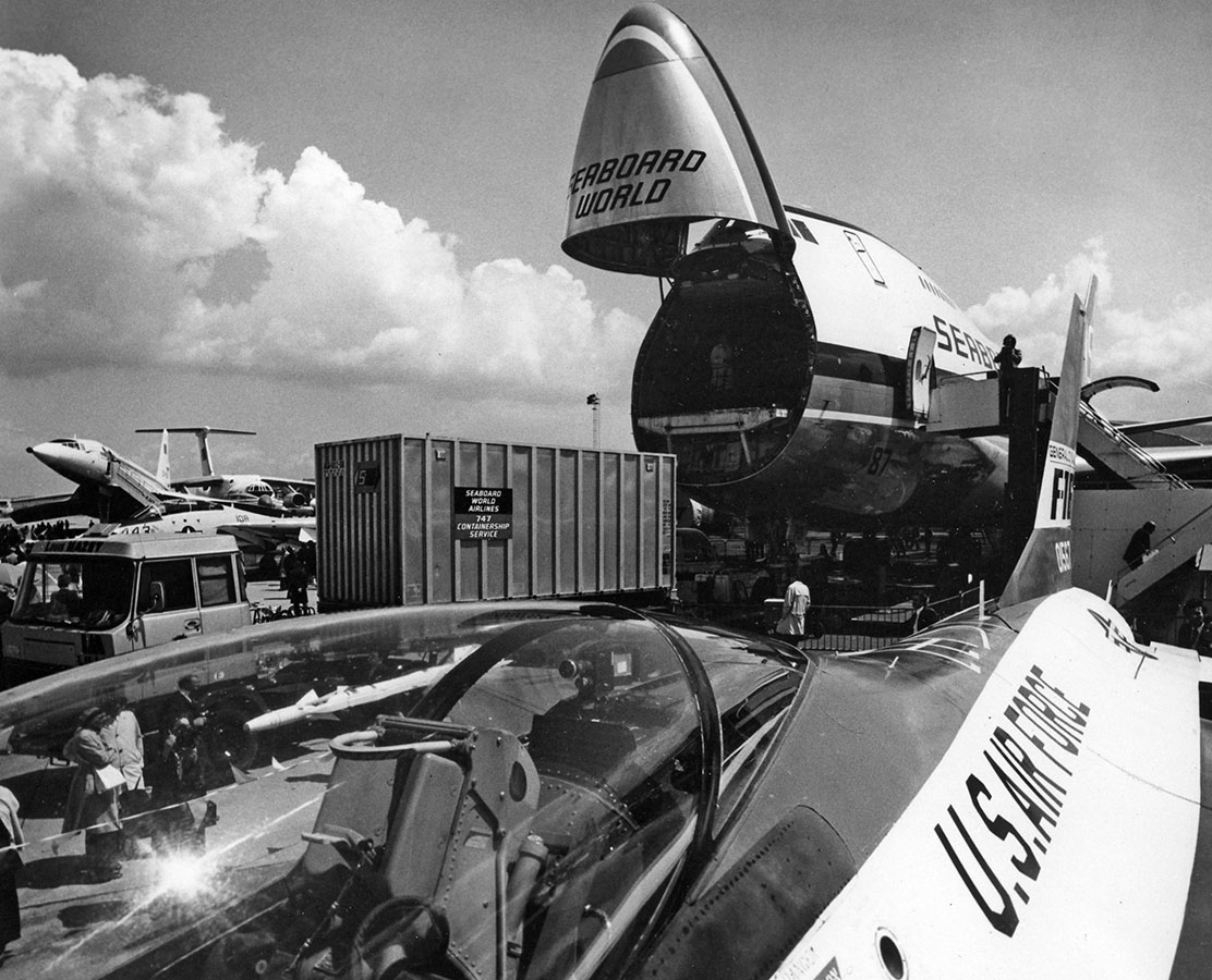 Seaboard Boeing 747F at the 1975 Paris Air Show